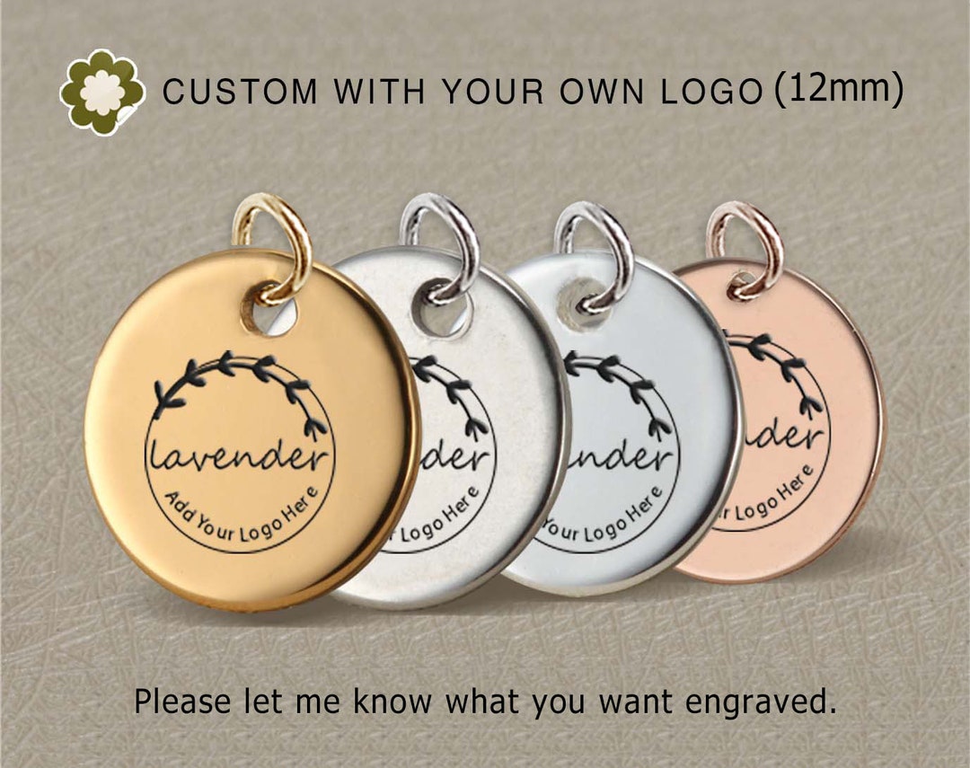 20/50/100pcs Custom Laser Engraved Stainless Steel Jewelry Tag - 12mm ...