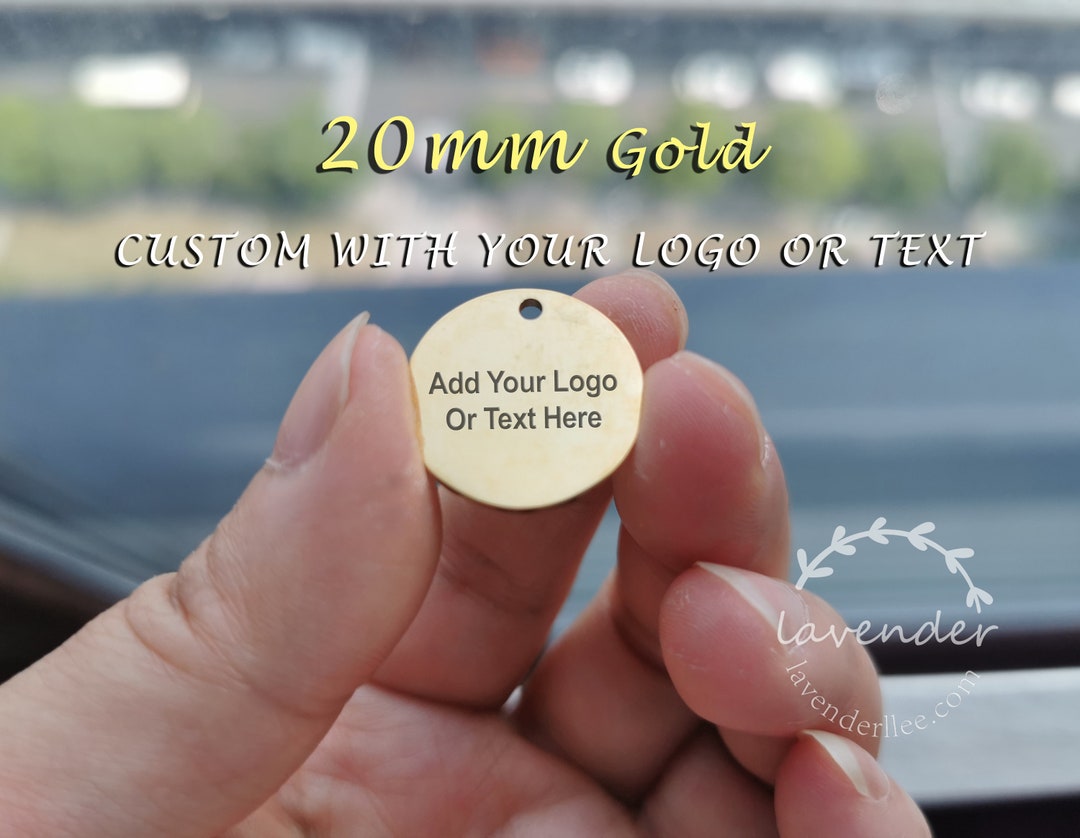 1/10/20/50/100pcs,20mm,gold Inter Hole-stainless Steel Jewelry Tag ...