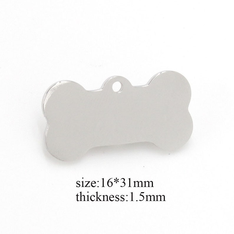 10pcs Dog Tag Lettering Pendant Dog Bone Tag 16x31mmstamping - Etsy