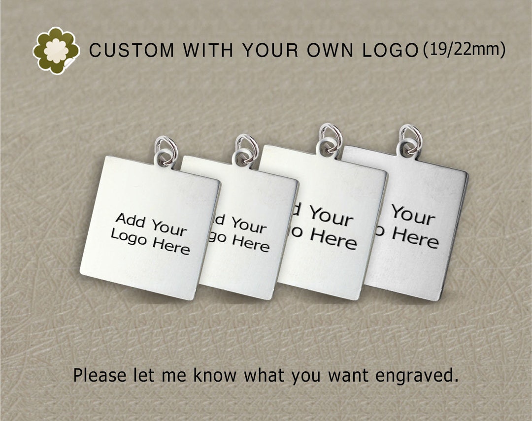 20/50/100pcs,19mm,stainless Steel Jewelry Tag, Custom Branding Name and ...
