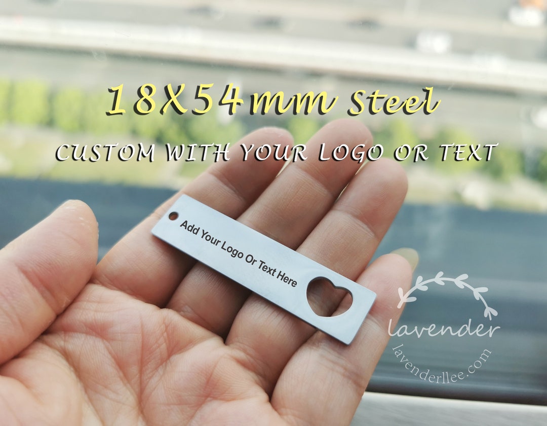 Custom Laser Engraved Stainless Steel Jewelry Tag (18x54mm) - Etsy