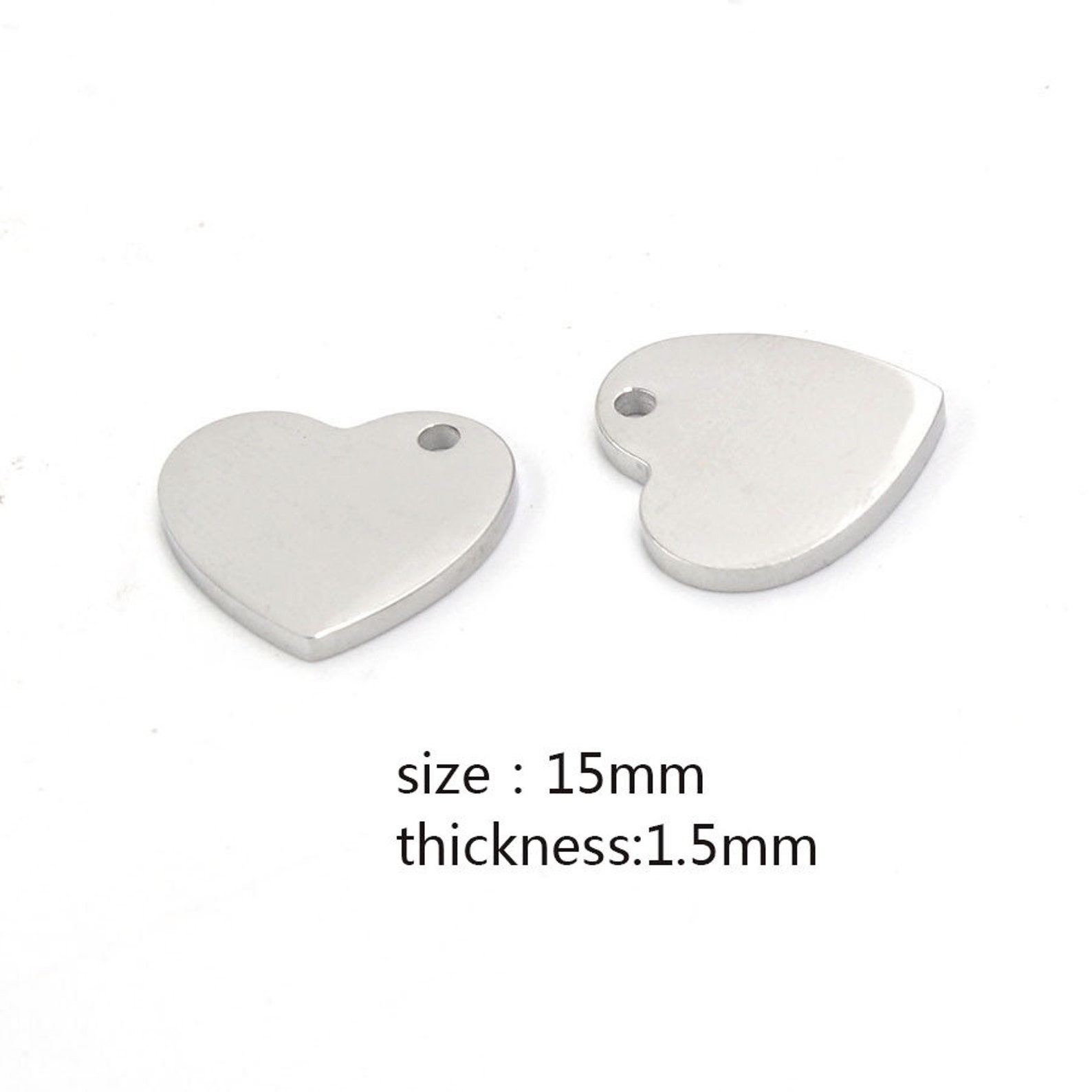 Stainless Steel Heart Blank Stainless Steel Heart Disc | Etsy