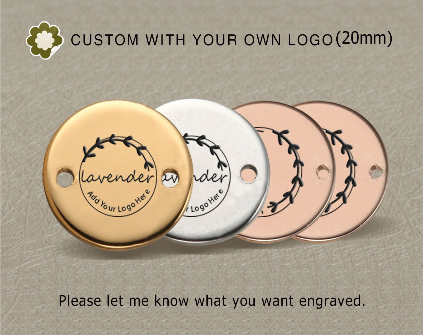 20/50/100pcs20mmdouble Hole Stainless Steel Jewelry Tag - Etsy