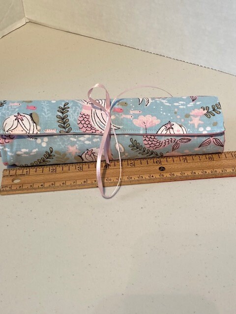 Pencil Roll up Art Case Mermaid Print Roll up Marker Case - Etsy Canada