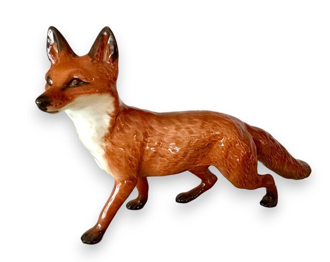 Rare Large Antique Beswick Fox Porcelain Figurine - Etsy
