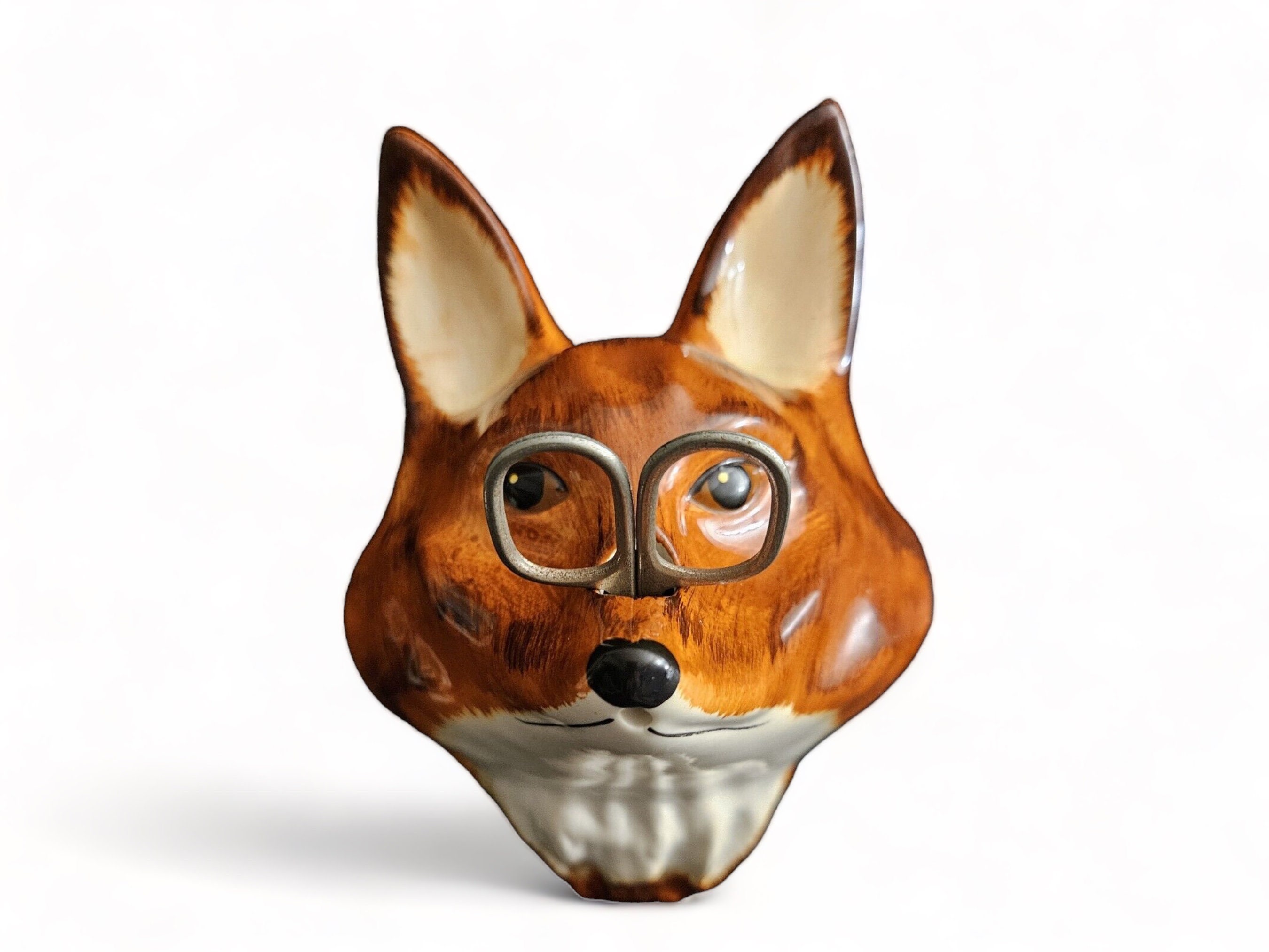 Vintage C.1940 English Babbacombe Pottery Fox Head Hanging String ...