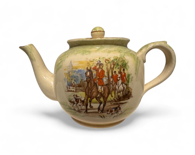 Perfect Fox Tea Set / Hunt and Fox's Head Spout Teapot / Hunt Scene ...