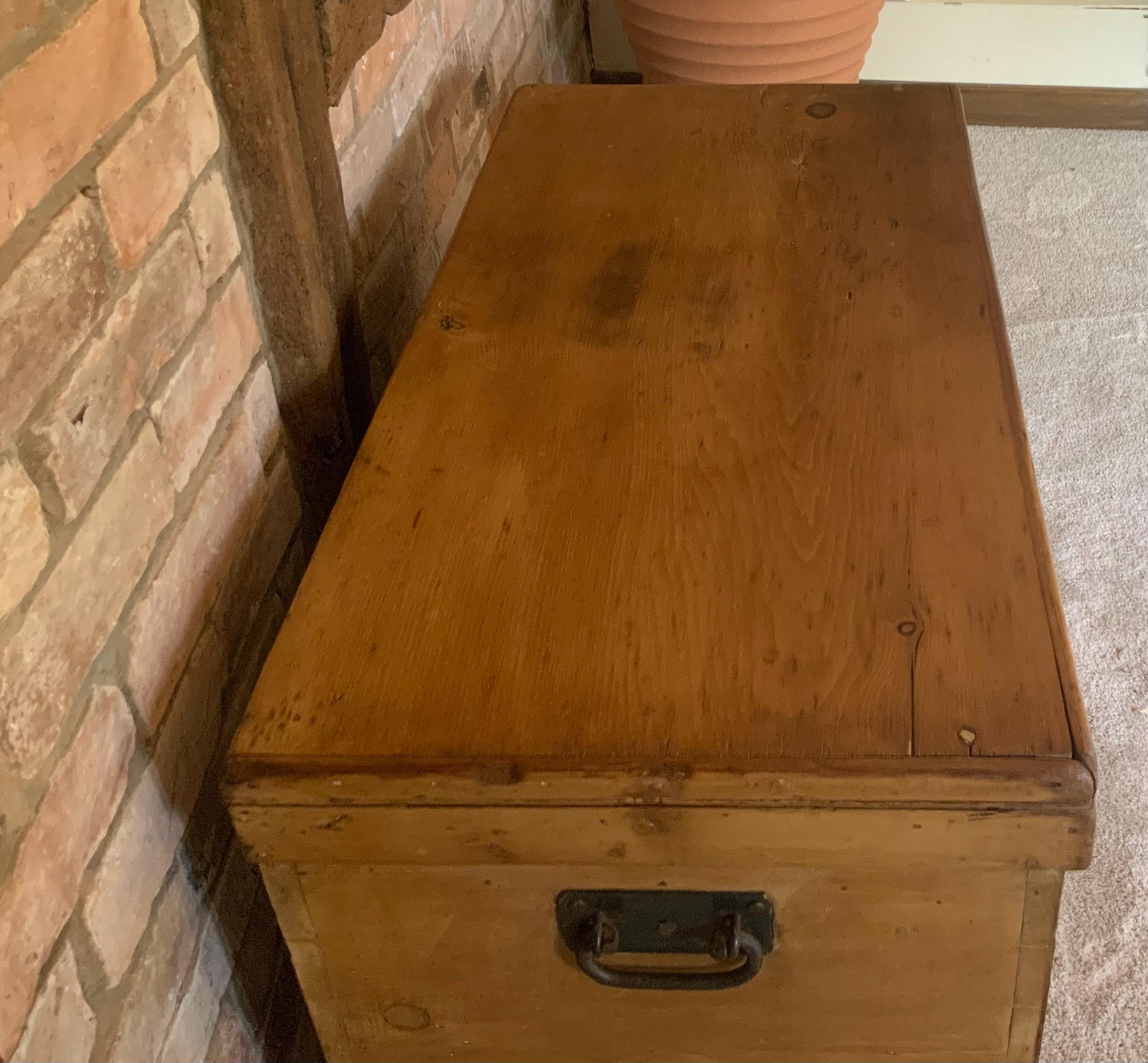 Victorian Pine Blanket Box 1800’S - Etsy