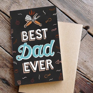 Father's Day Grilling, Printable Fathers Day Card. Father's Day Gift ...