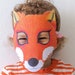 Fox Mask for Kids Instant Download. Halloween Masks Toddler - Etsy
