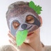 Sloth Mask Set of 2 Sizes, for Kids and Adults. Cute Masquerade Mask ...