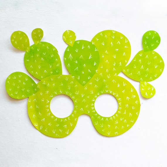 Cactus Mask Printable Adult Size. Unique Masquerade Mask | Etsy