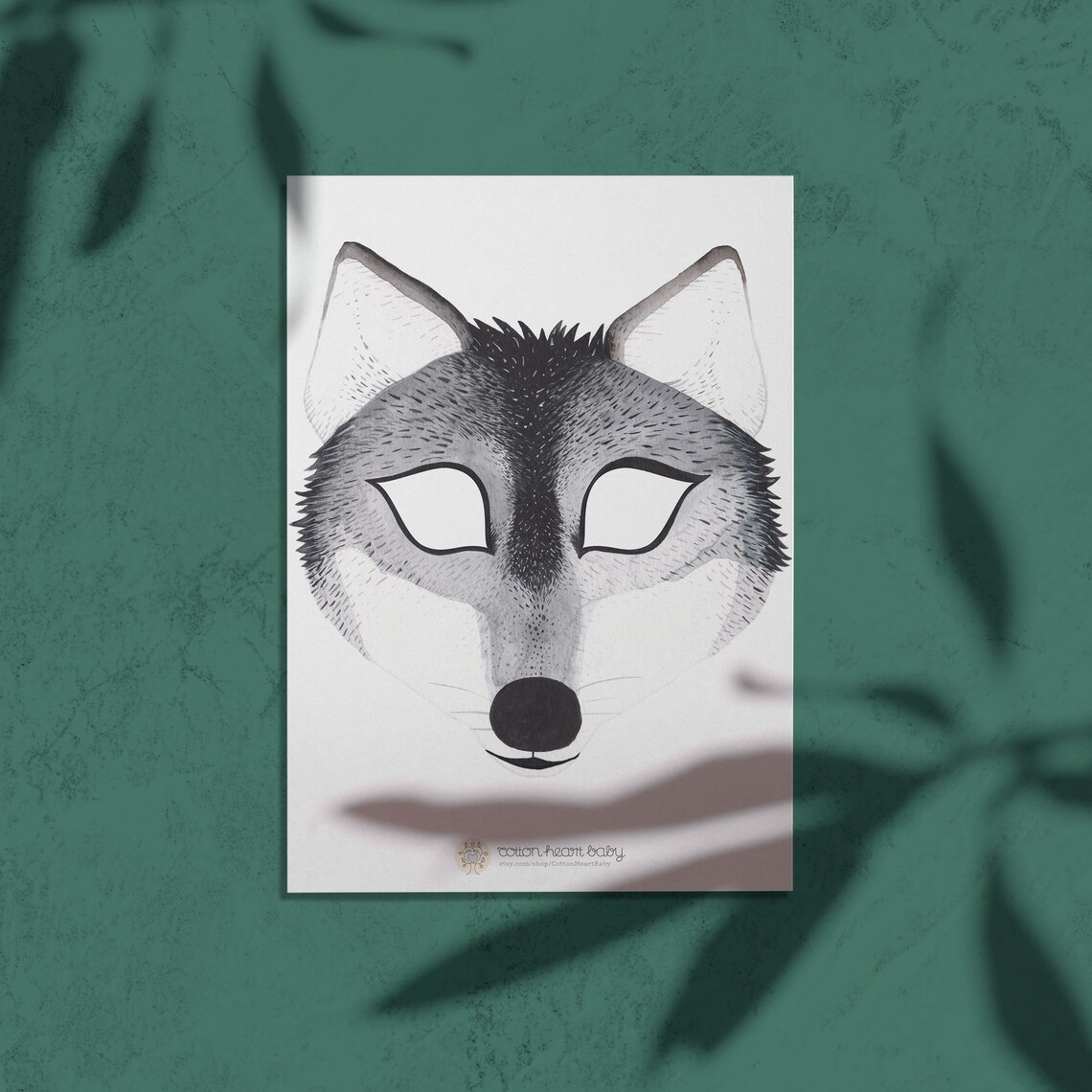 Wolf Mask for Kids, Instant Download. Toddler Boy Halloween Costume ...