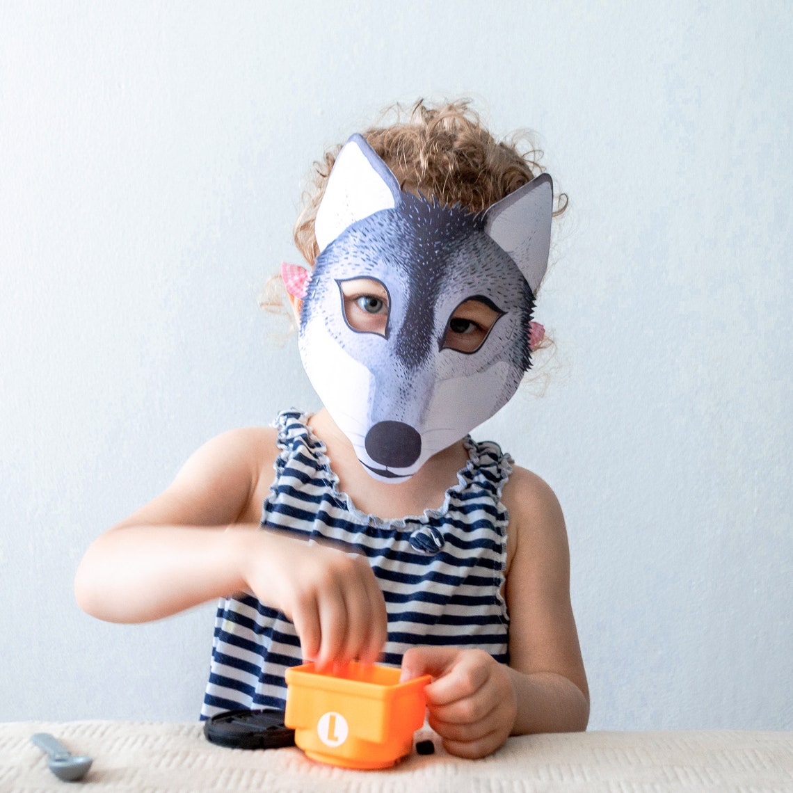 Wolf Mask for Kids, Instant Download. Toddler Boy Halloween Costume ...
