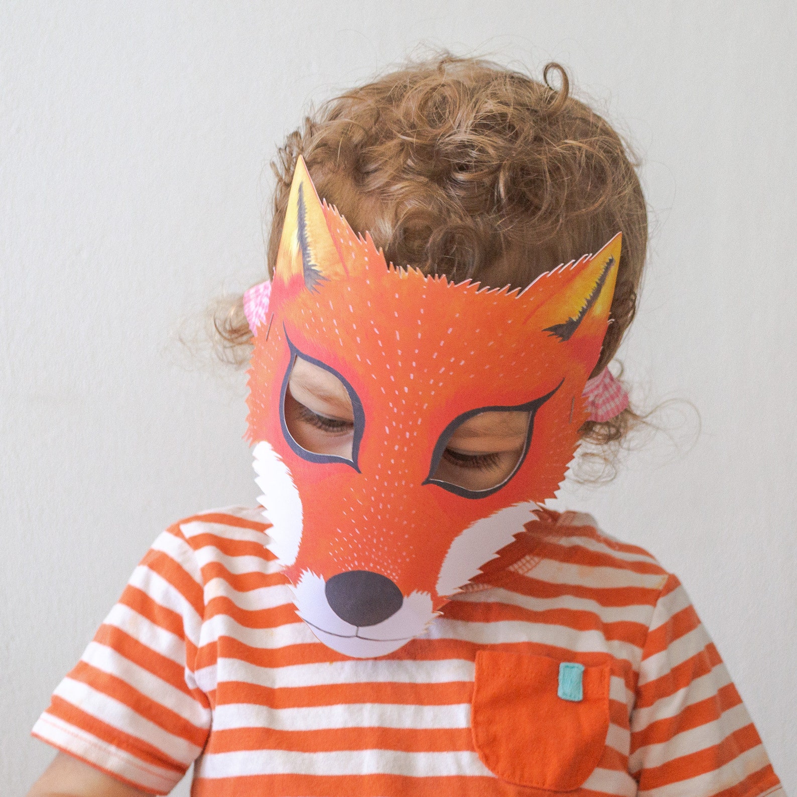 Fox Mask for Kids Instant Download. Halloween Masks Toddler - Etsy