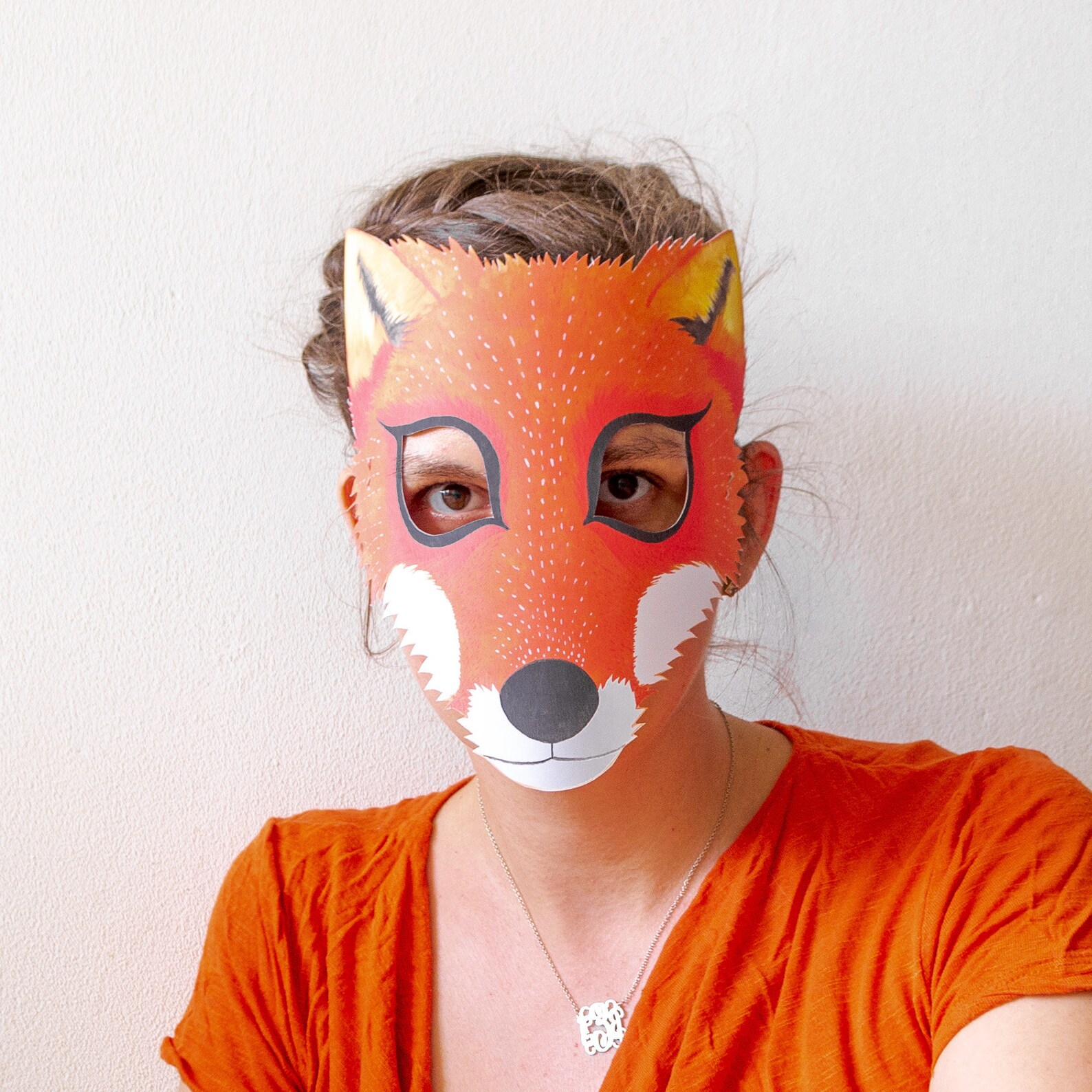 Fox Mask for Adults, Printable. Halloween Masks, Unique Masquerade Mask ...