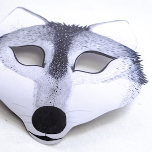 Printable Wolf Mask for Adults. Halloween Costume Women, Printable ...