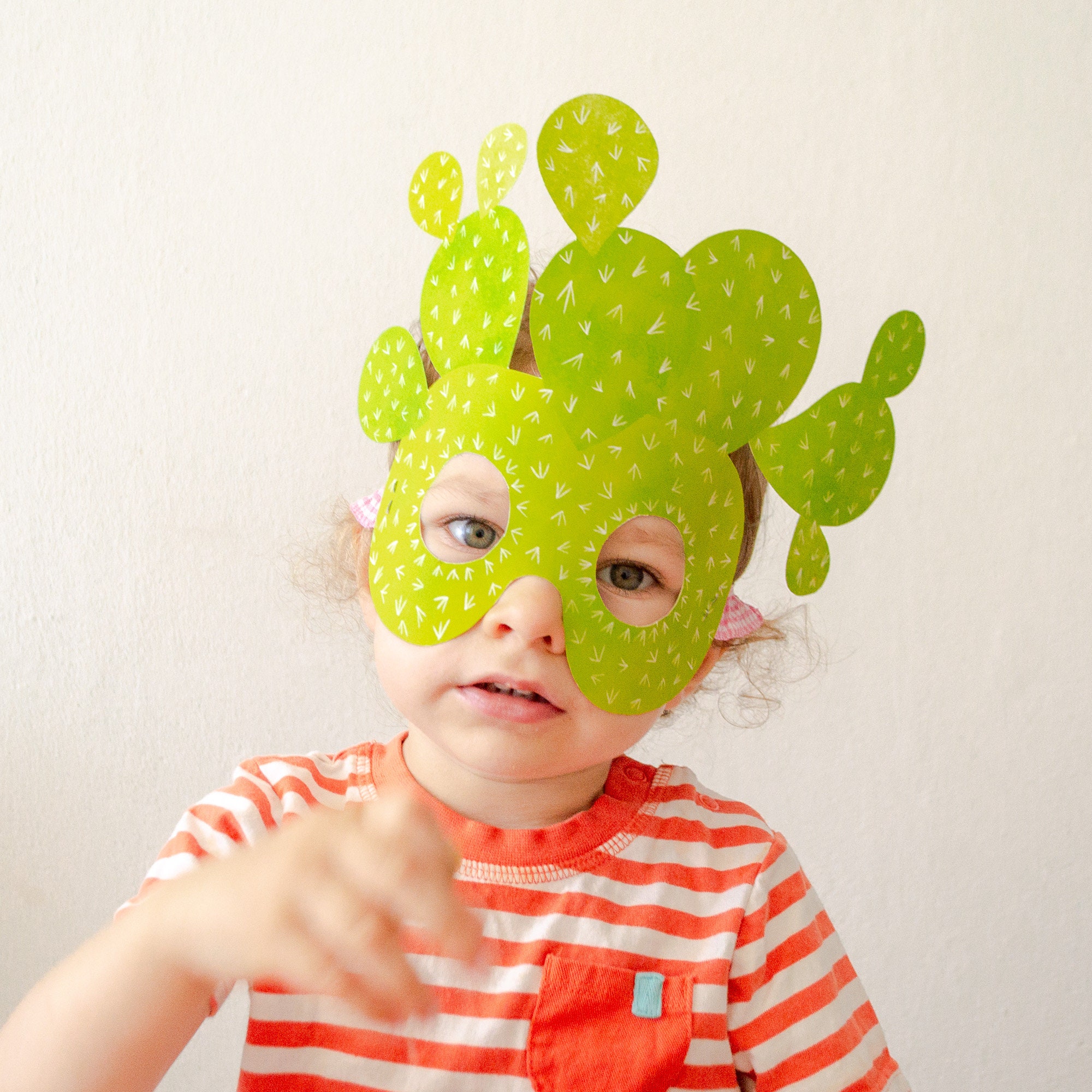 Cactus Mask Set, Kid AND Adult Size, Instant Download. Cactus Costume ...
