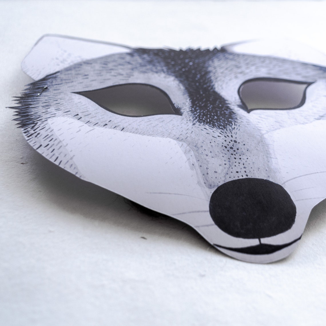 Printable Wolf Mask for Adults. Halloween Costume Women, Printable ...