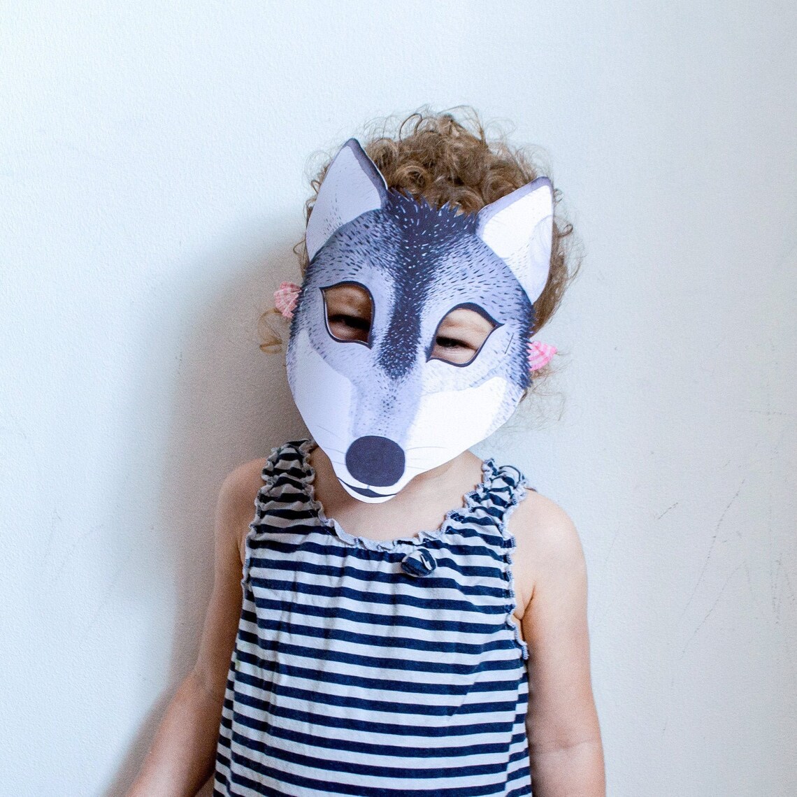 Wolf Mask for Kids, Instant Download. Toddler Boy Halloween Costume ...