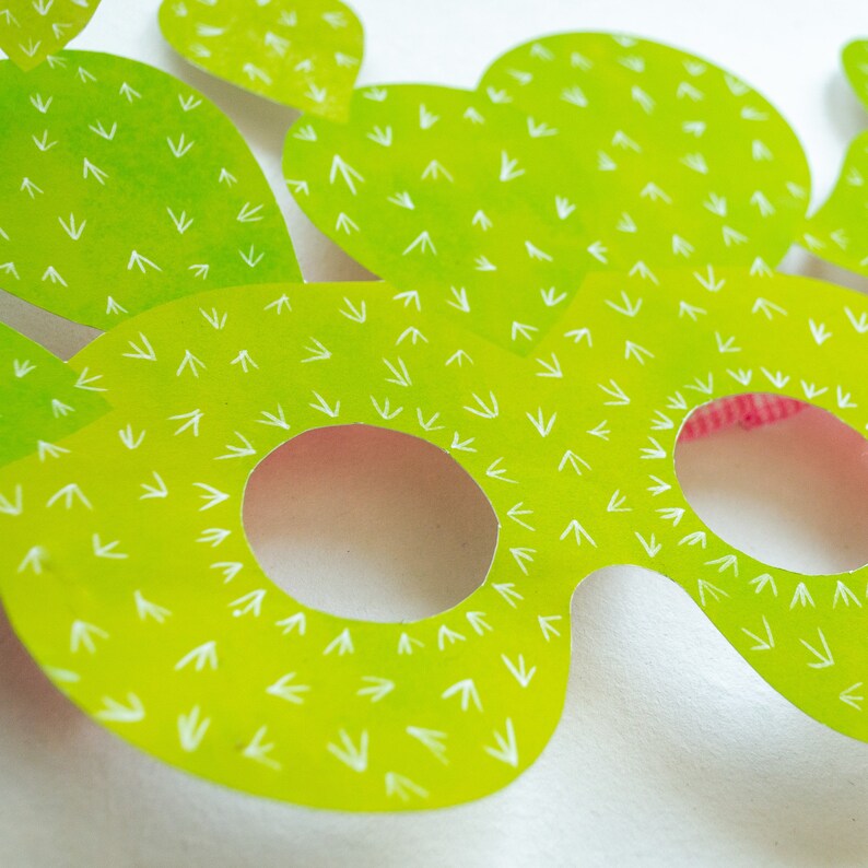 Cactus Mask Set, Kid AND Adult Size, Instant Download. Cactus Costume ...