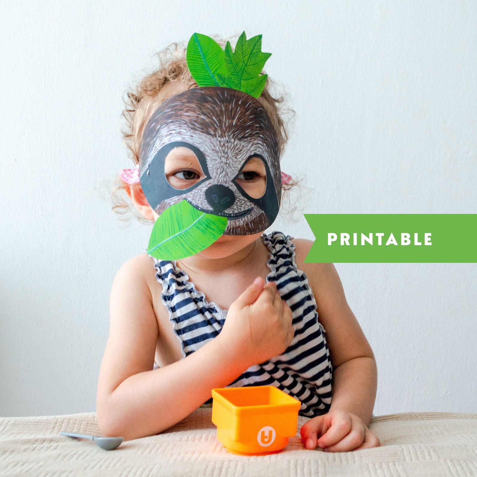 Sloth Mask for Kids, Instant Download. Halloween Mask, Cute Masquerade ...