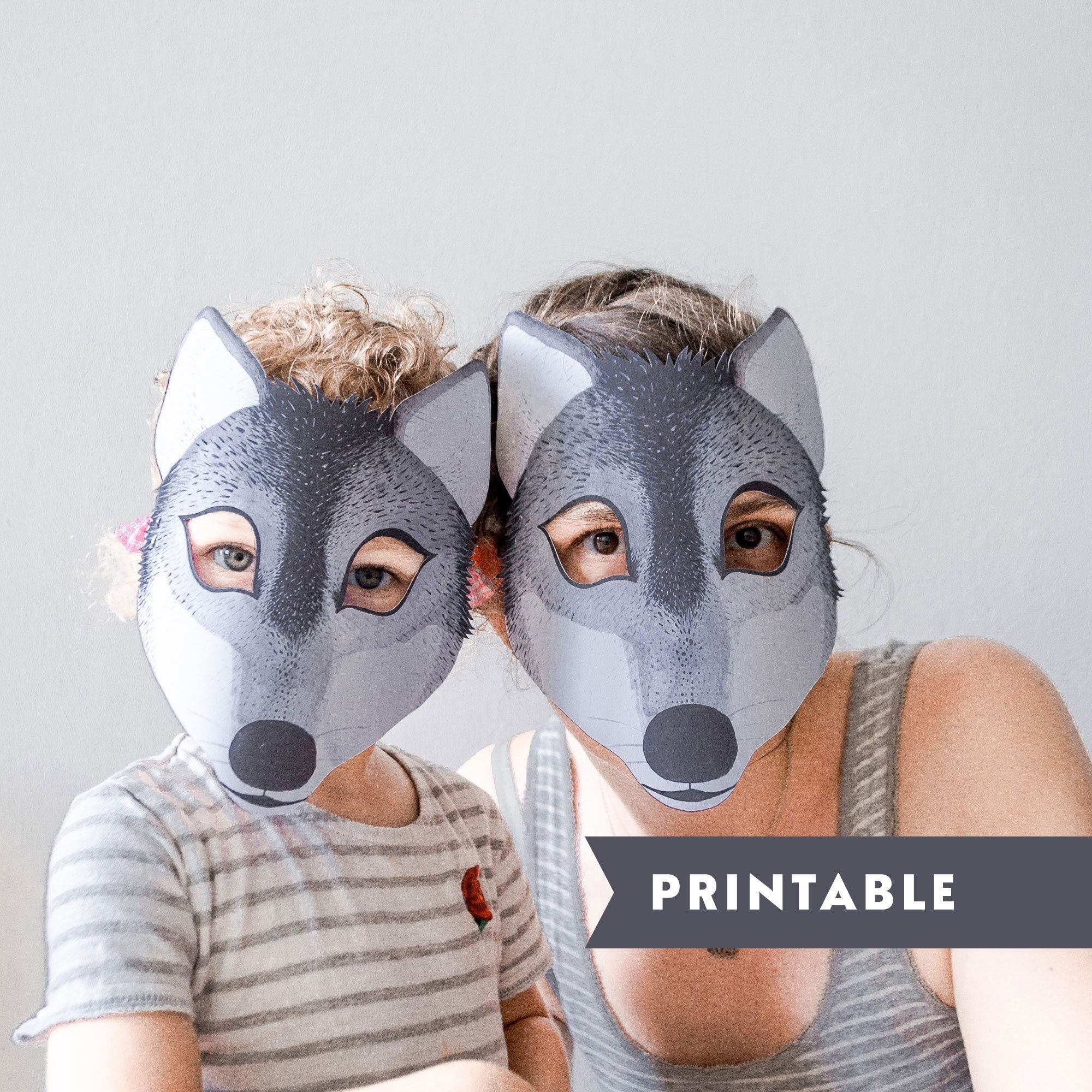 Wolf Masks Printable