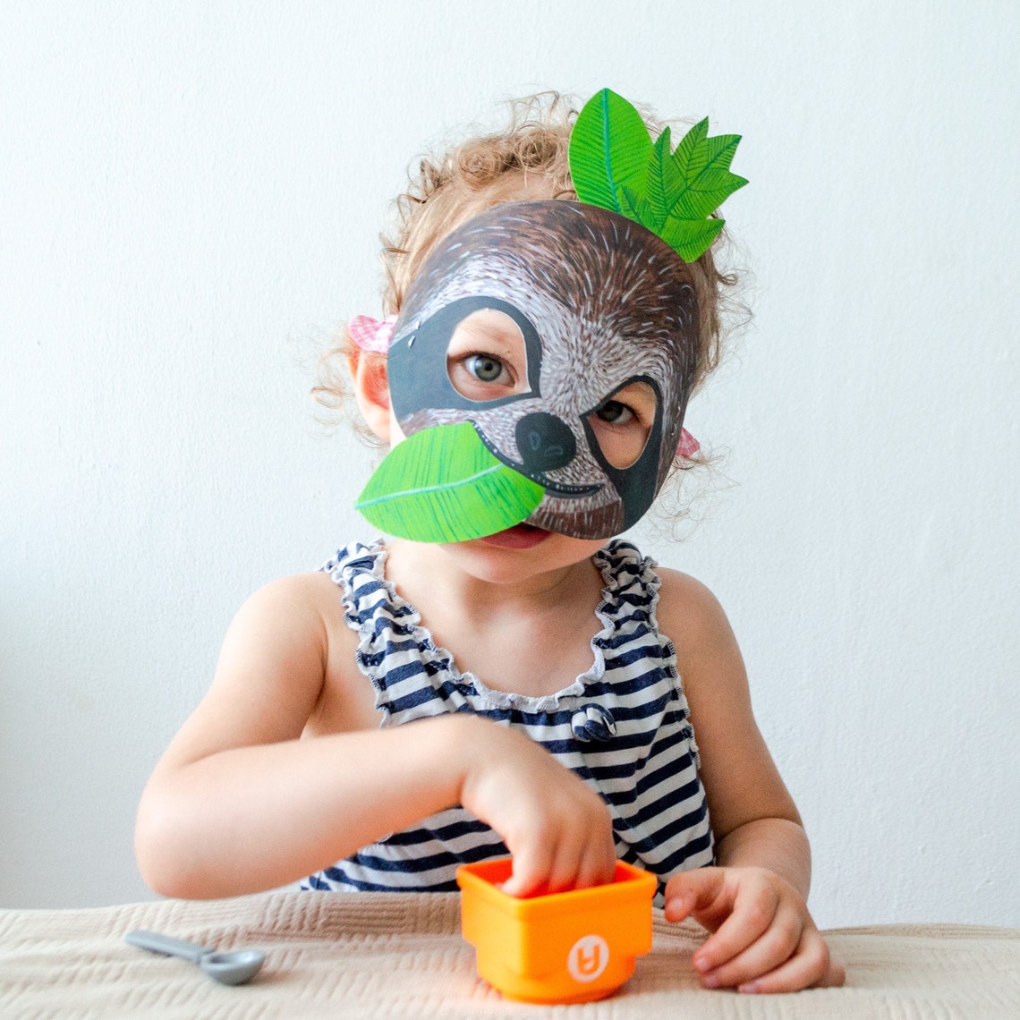 Sloth Mask for Kids, Instant Download. Halloween Mask, Cute Masquerade ...