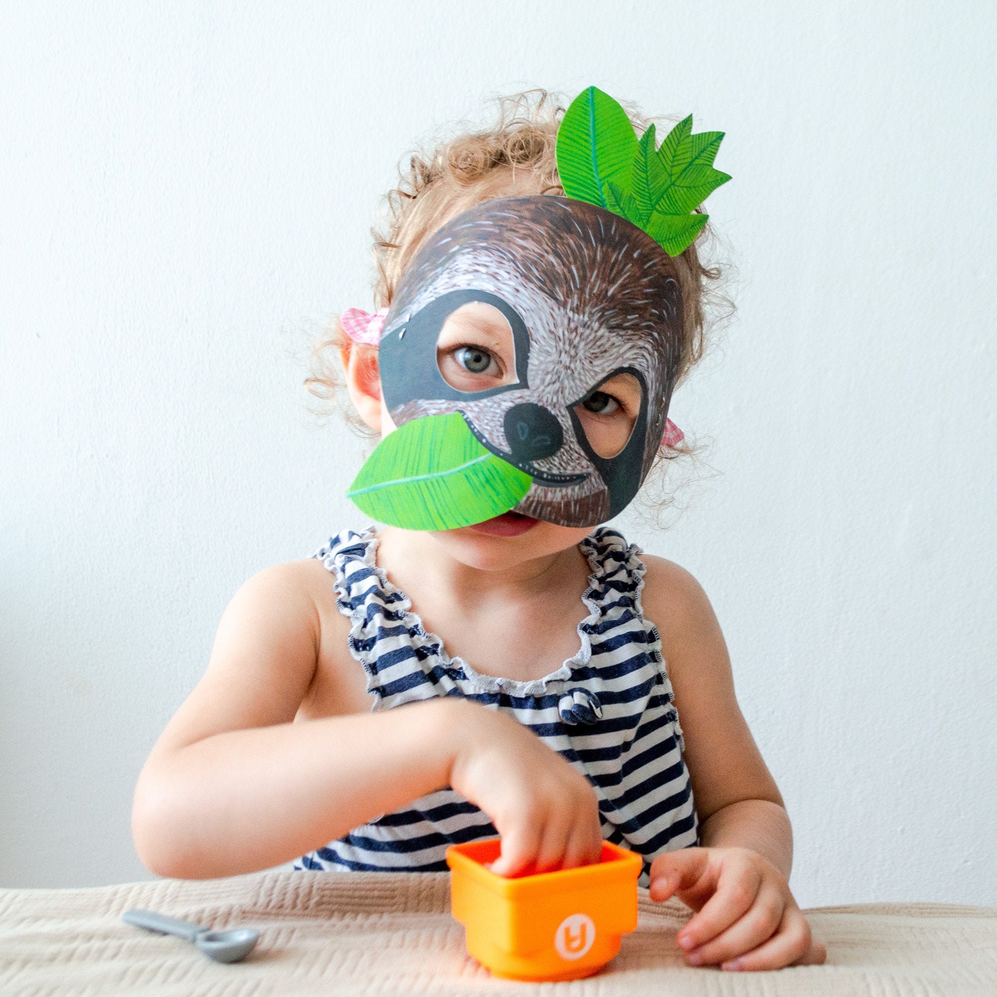 Sloth Mask for Kids, Instant Download. Halloween Mask, Cute Masquerade ...