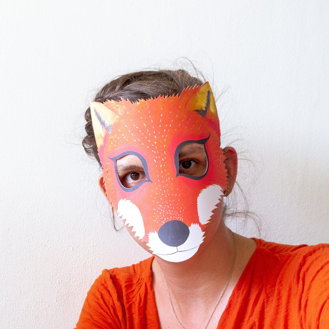 Fox Mask for Adults Printable. Halloween Masks Unique - Etsy