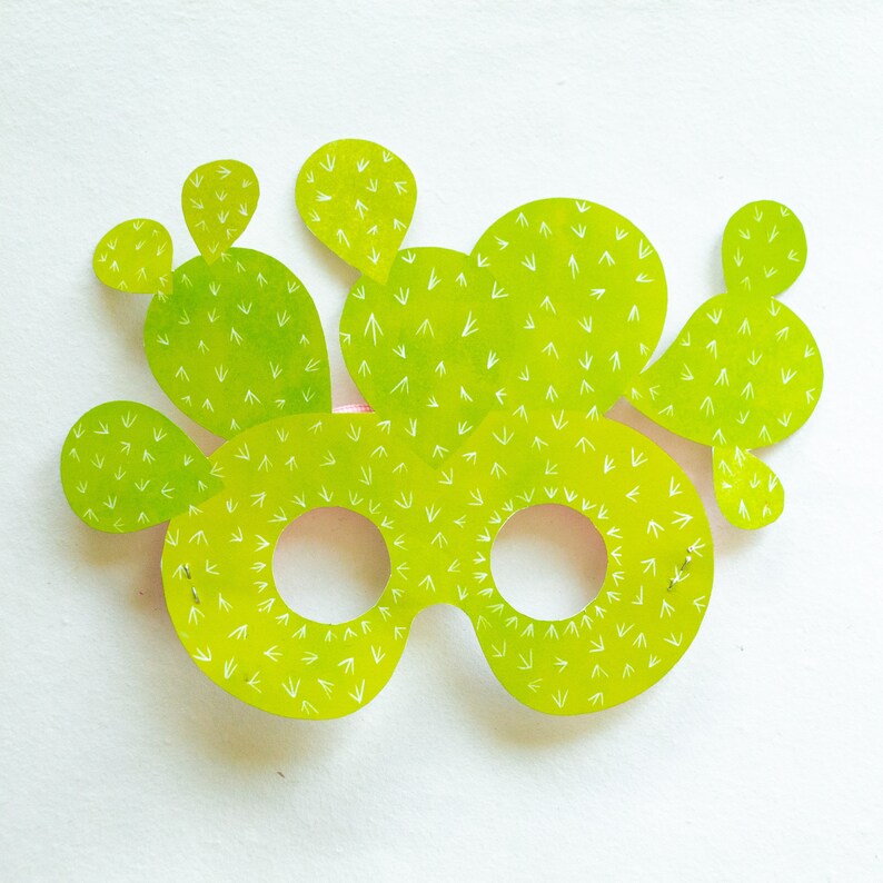 Cactus Mask Set, Kid AND Adult Size, Instant Download. Cactus Costume ...