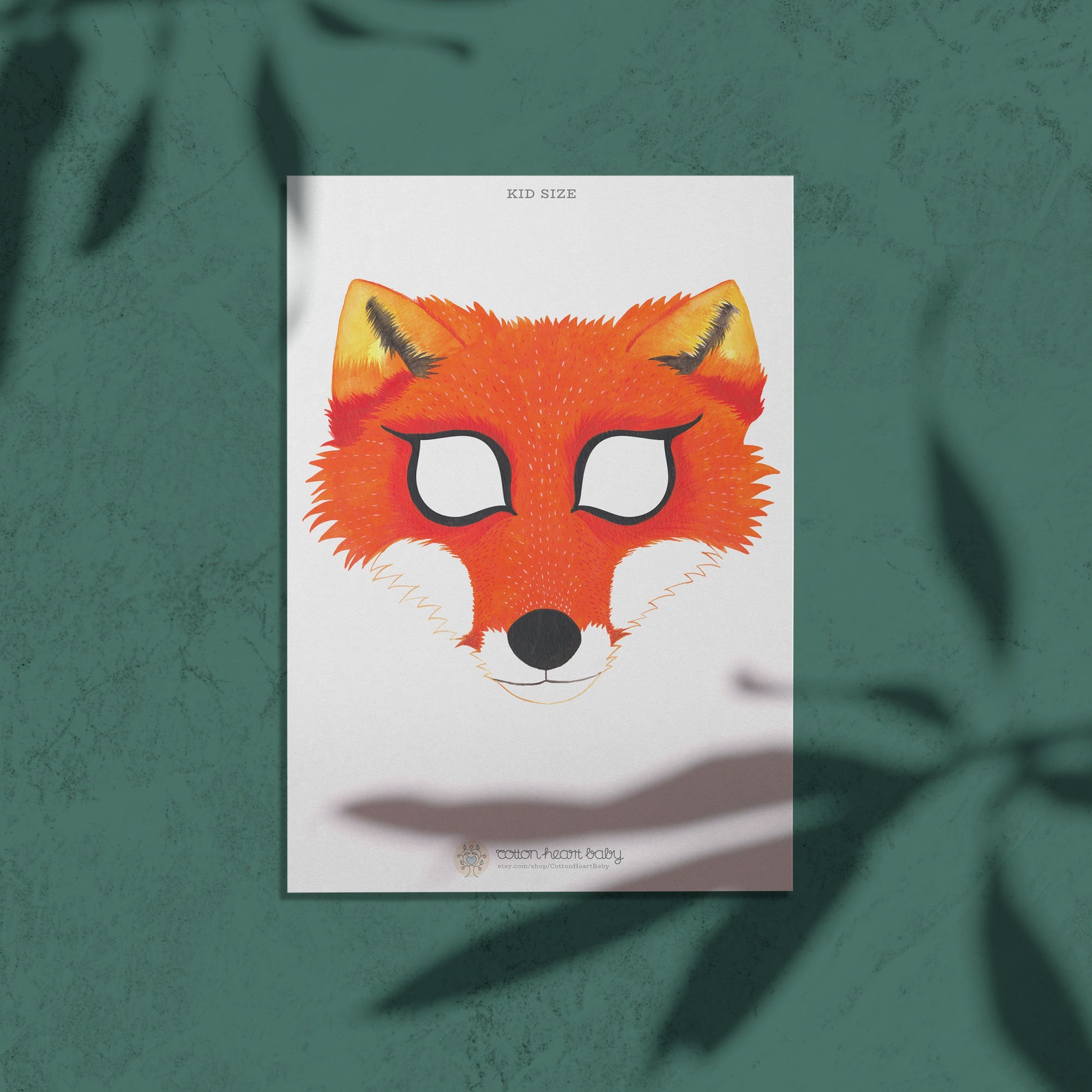Fox Mask for Kids Instant Download. Halloween Masks Toddler - Etsy