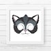 Black Cat Mask, Toddler to Kid Size. Halloween Mask, Printable Masks ...