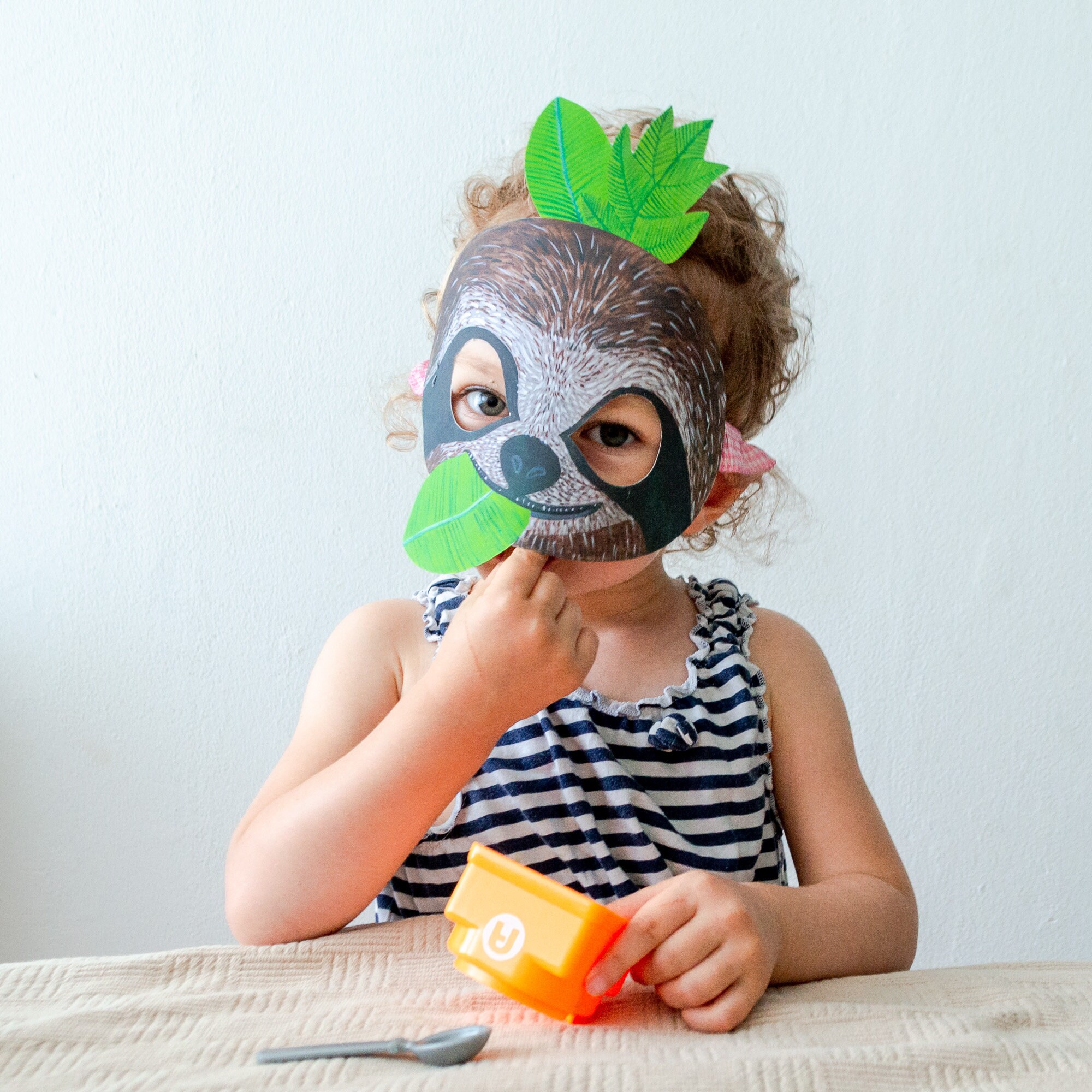 Sloth Mask for Kids, Instant Download. Halloween Mask, Cute Masquerade ...