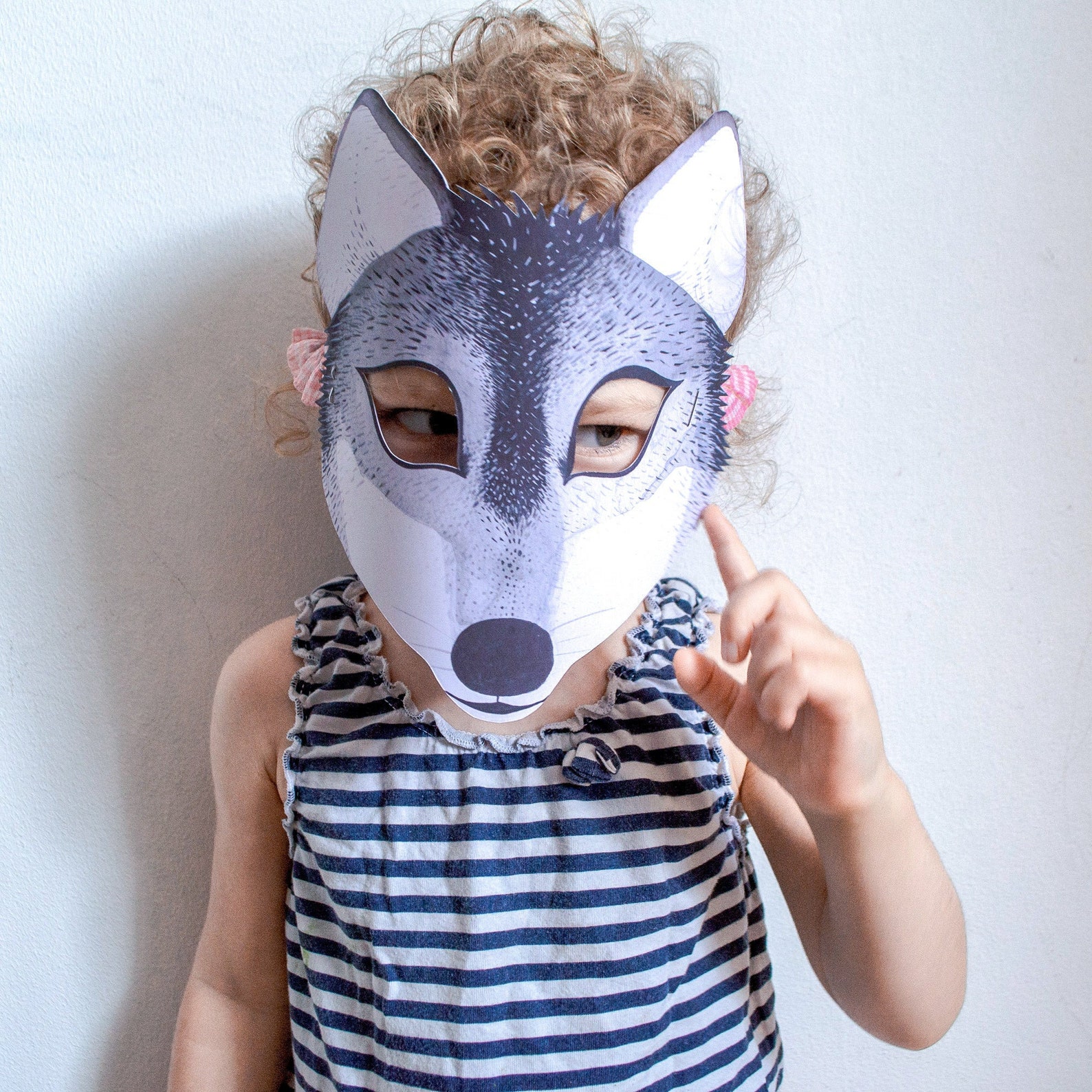 Wolf Mask for Kids, Instant Download. Toddler Boy Halloween Costume ...
