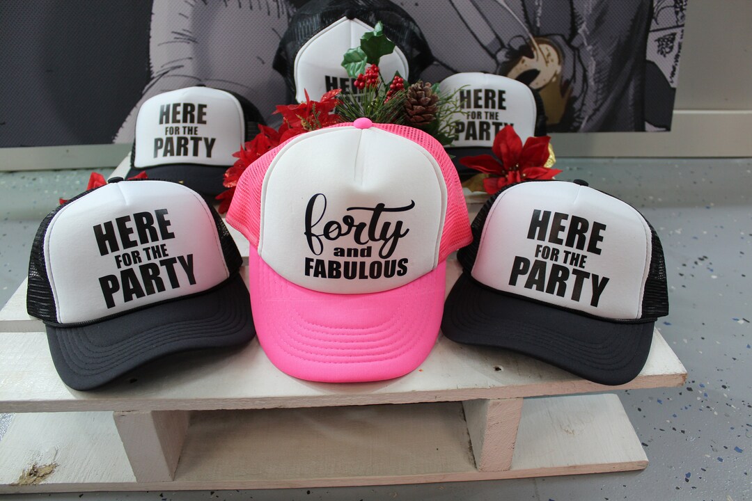 40th Bithday, 40th Birthday Gift, Hats Snapbacks, Party Hats, Girls ...