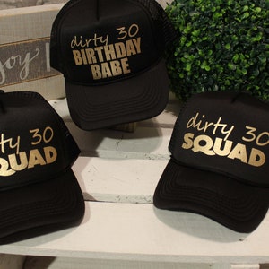30th Birthday Hat, Birthday Hats, Custom Birthday Hat, Trucker Hat For ...