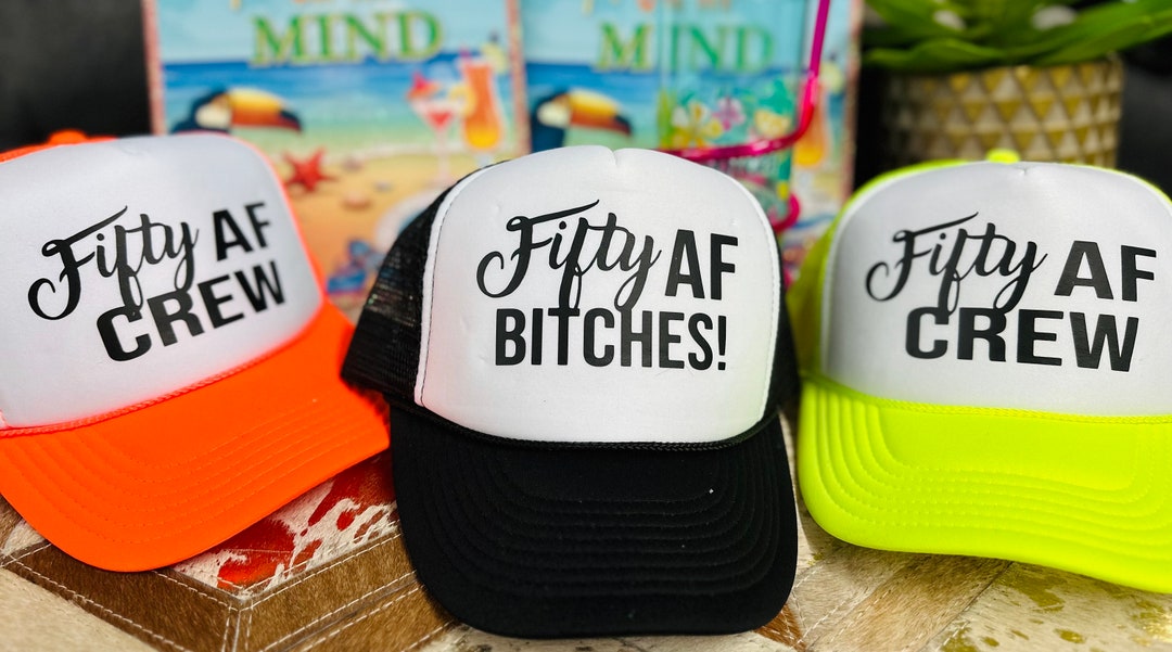 50th Birthday Hat, 50th Af Hat, 50th Birthday Gift, 50th Birthday Crew ...