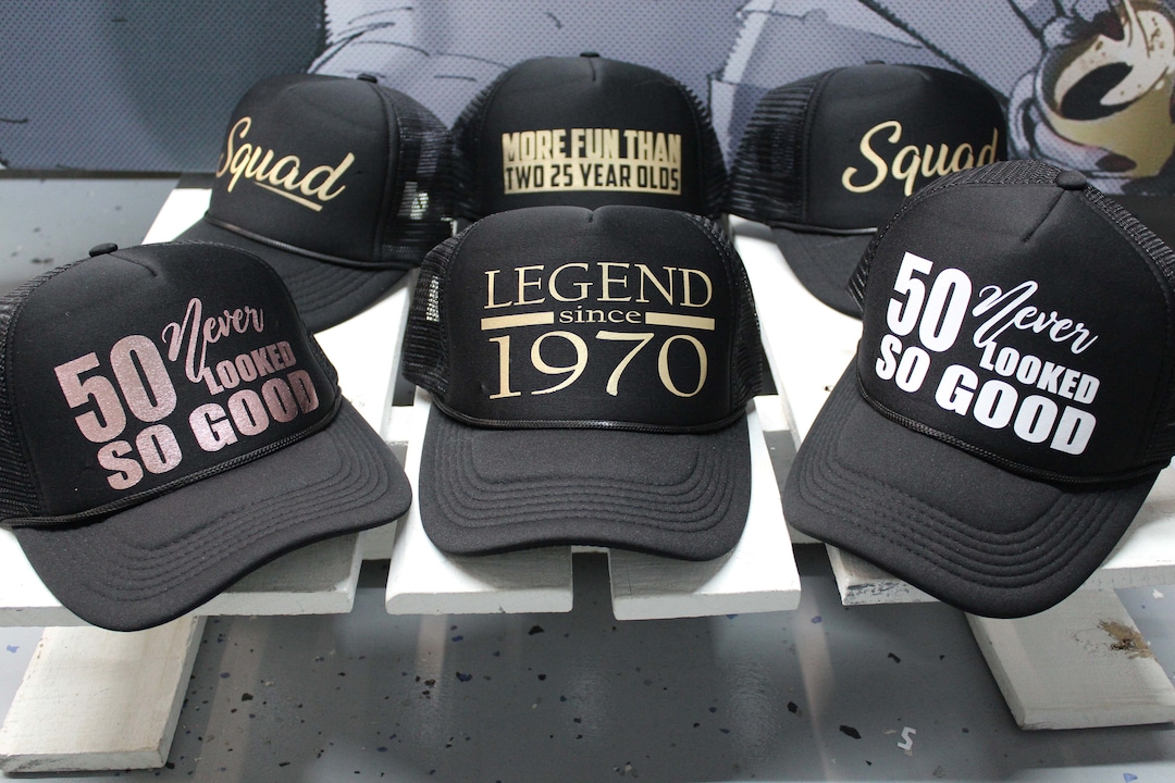 CUSTOM HATS, 50th Birthday, 50th Birthday Gift, 50th Birthday Hat, 50th ...