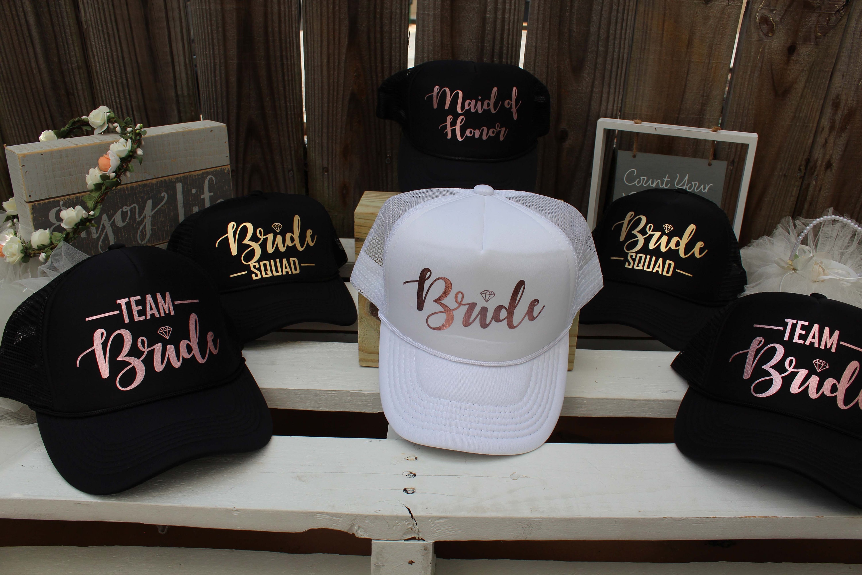 Bachelorette Party Hats Bride Squd Hats BRIDESMAID HATS - Etsy