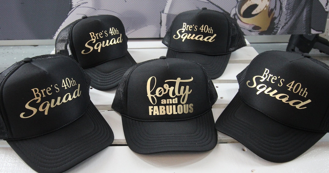 Forty Af, CUSTOM Trucker Hat, 40 AF, Hats, Birthday Trucker Hat, 40th ...