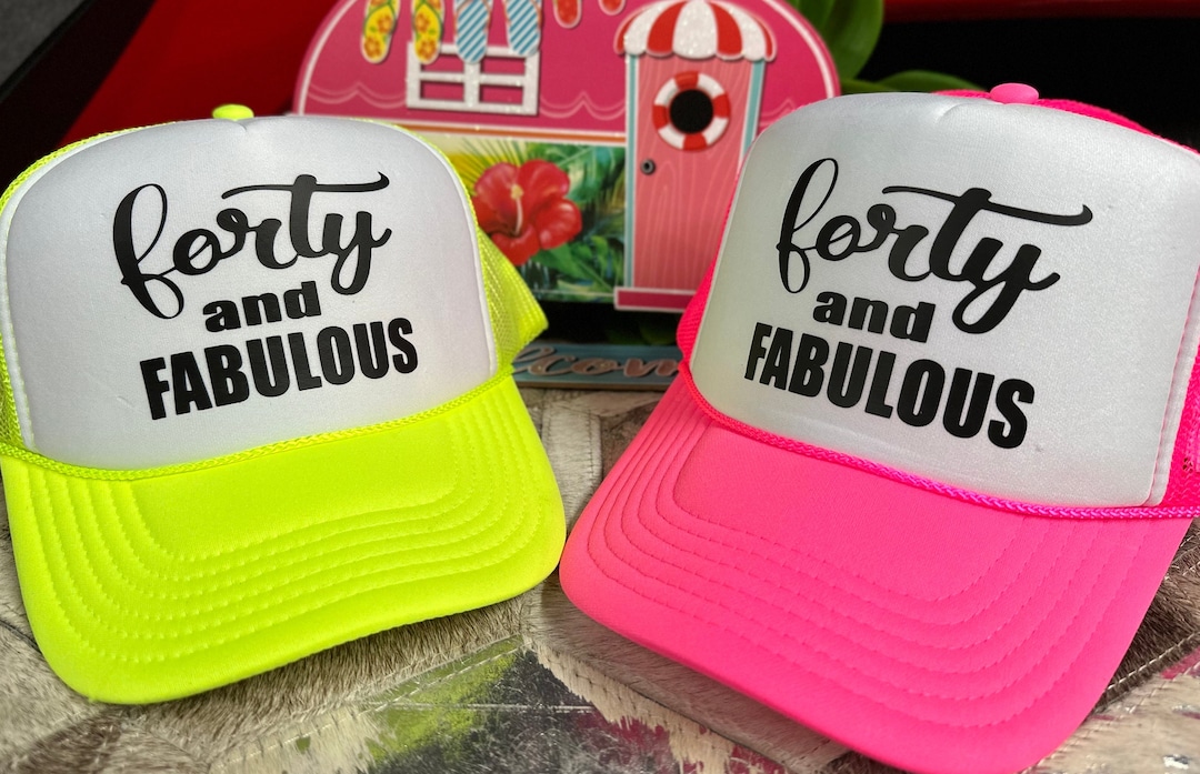 40th Birthday Hat, 40th Birthday Group Hats, 40th Birthday Gift, Summer ...