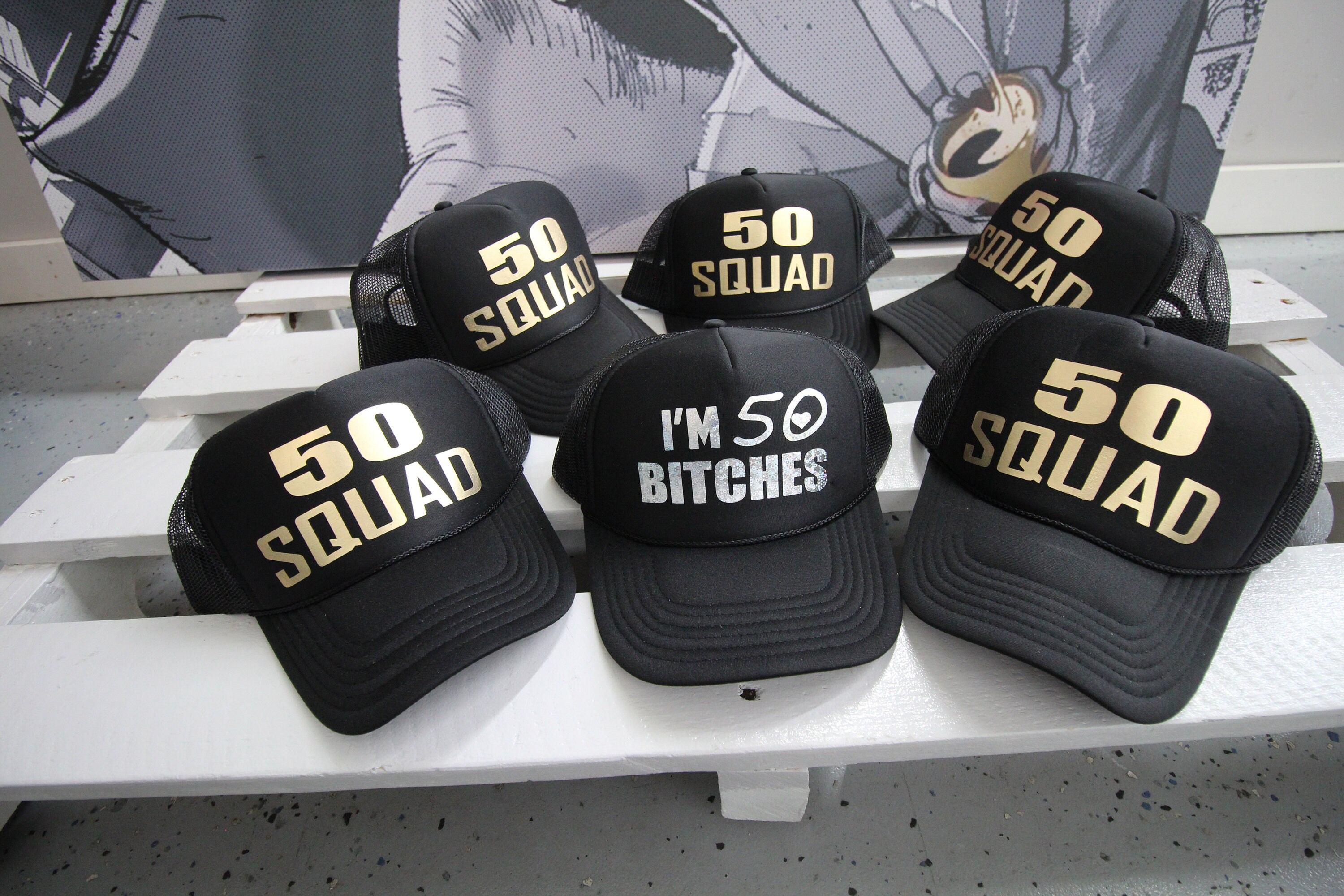 50th Birthday Hats 50th Birthday Gift Custom Hats Birthday | Etsy