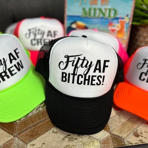 50th Birthday Hat, 50th Af Hat, 50th Birthday Gift, 50th Birthday Crew ...