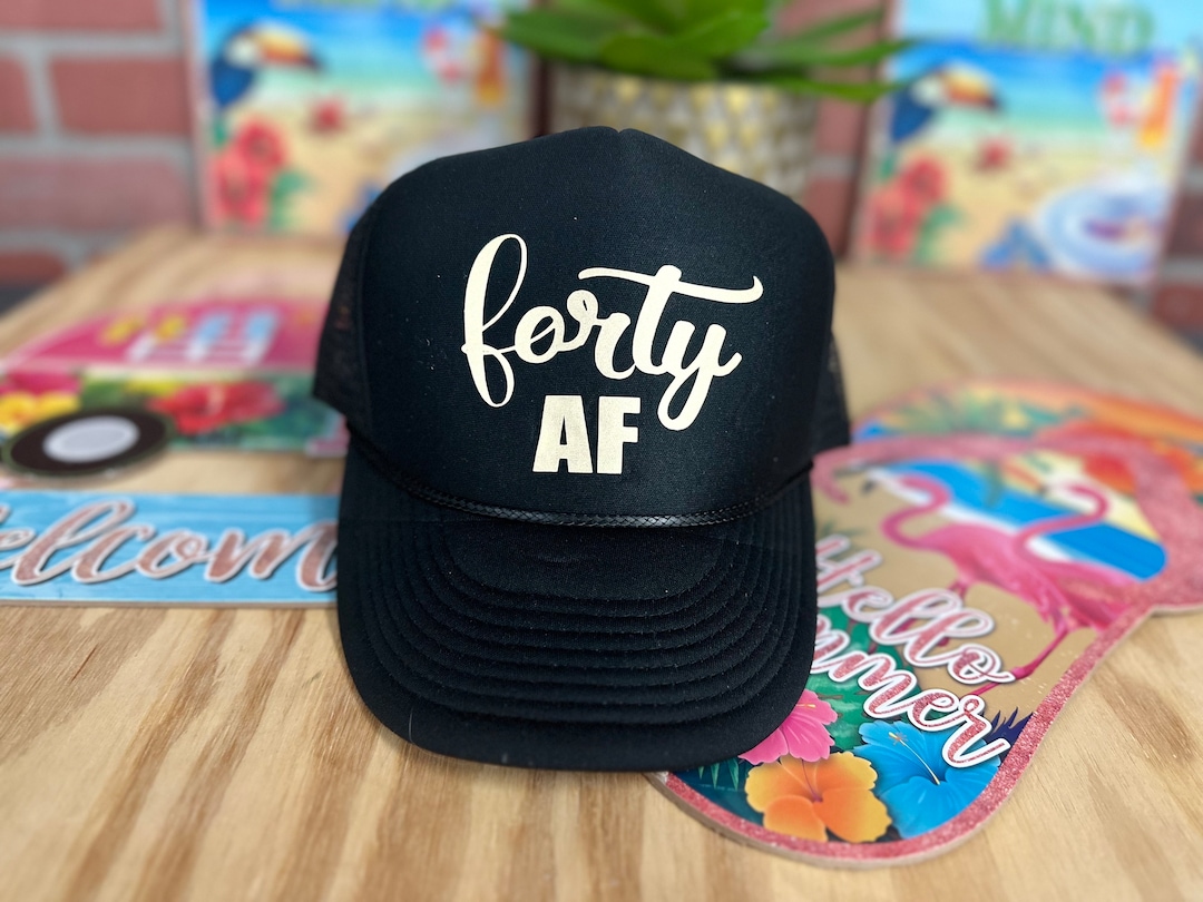 40th Birthday Trucker Hat, 40th Birthday Hat, 40th Birthda Hat Woman ...