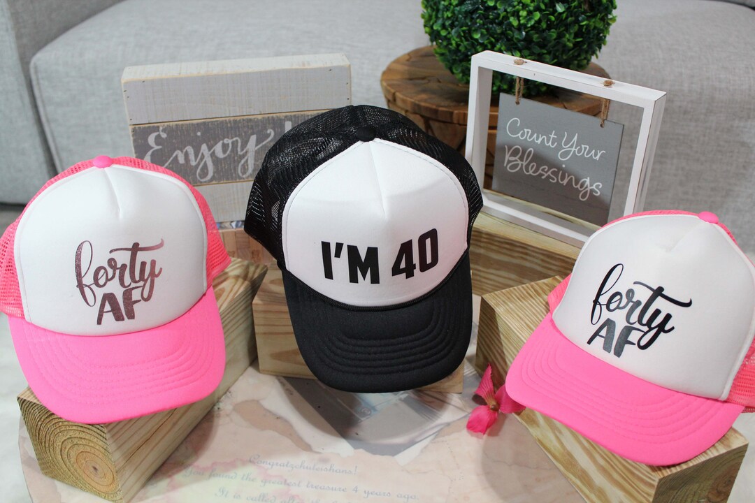 40th Birthday, Hats, 40th Birthday Gift, Birthday Hats,custom Hat ...