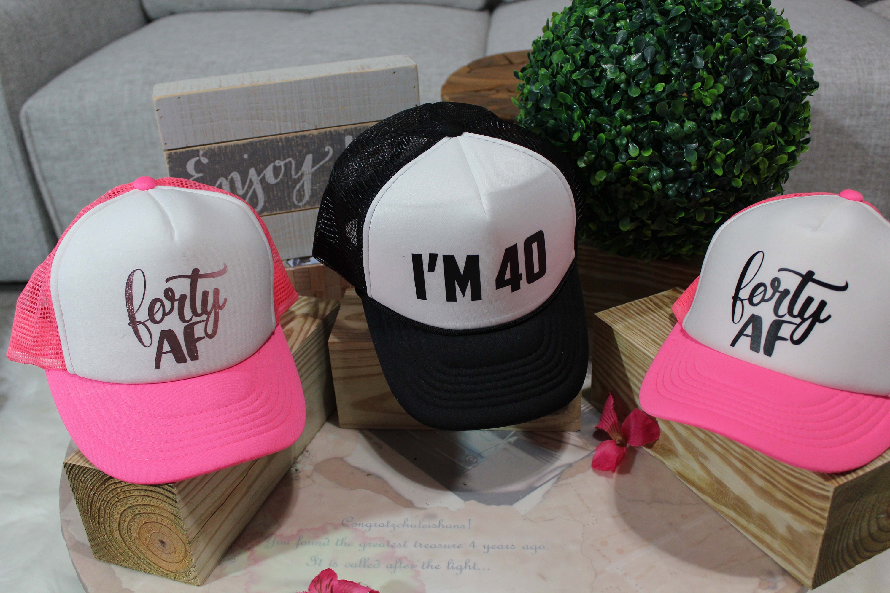 40th Birthday, Hats, 40th Birthday Gift, Birthday Hats,custom Hat ...