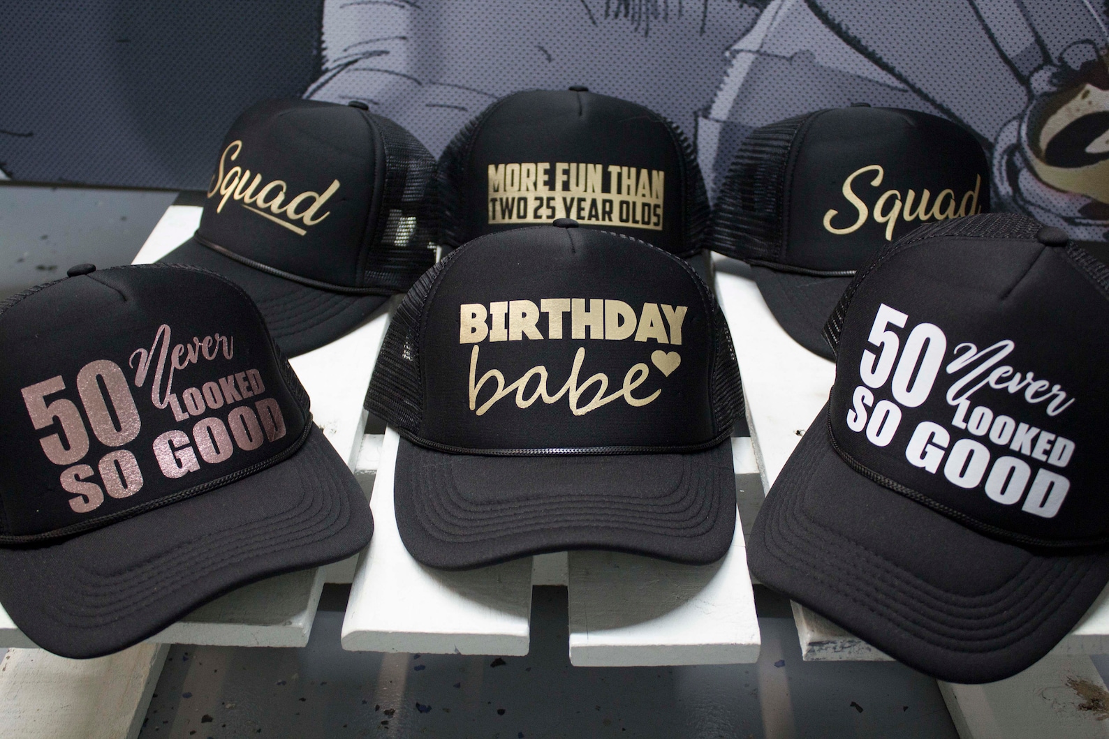 CUSTOM HATS, 50th Birthday, 50th Birthday Gift, 50th Birthday Hat, 50th ...