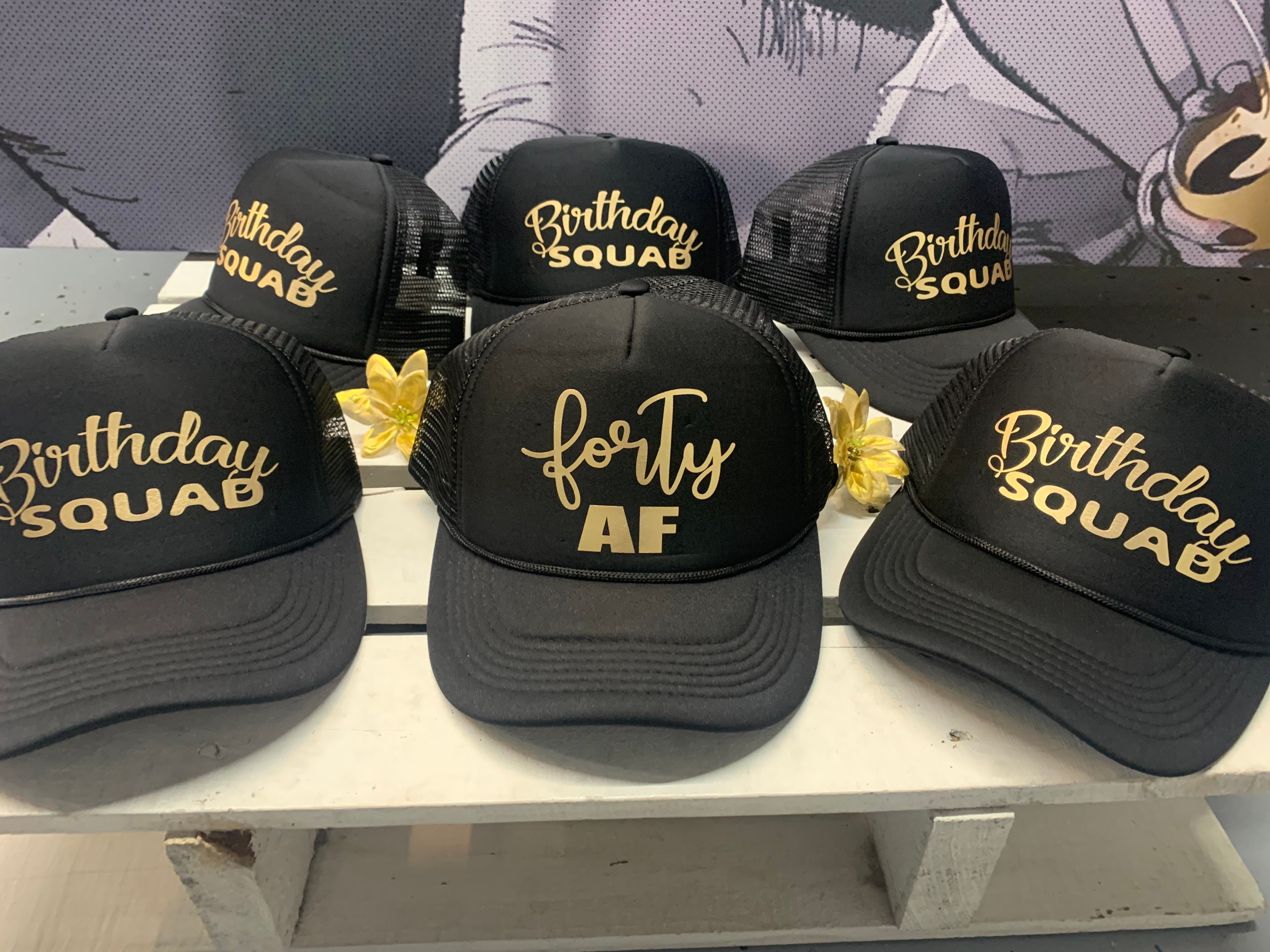 40th Birthday Hat 40 AF Hat Birhday Squad Hat Party Favor | Etsy