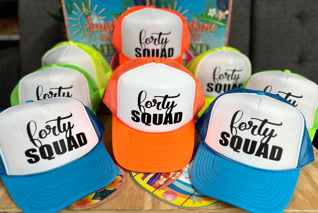 40th Birthday Group Hats, 40th Birthday Trucker Hat, 40 Birthday ...